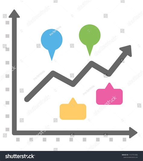 Icon Showing Graphical Infographics Conceptualizing Descriptive Stock