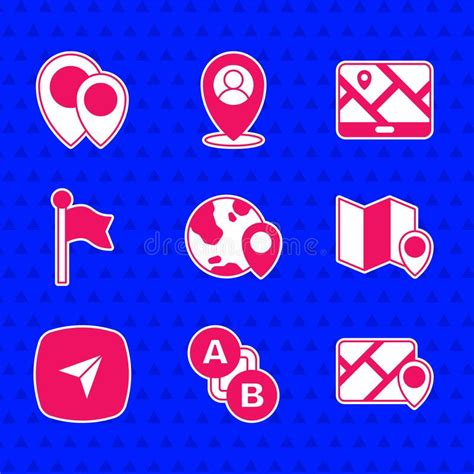 Set Location On The Globe Route Location Infographic Of City Map Navigation Folded With