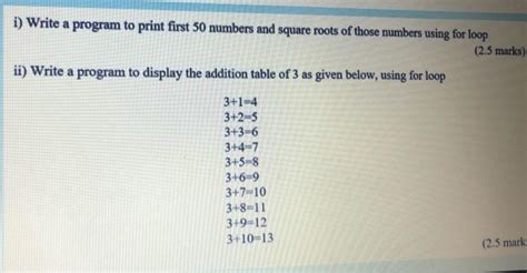 Solved I Write A Program To Print First 50 Numbers And