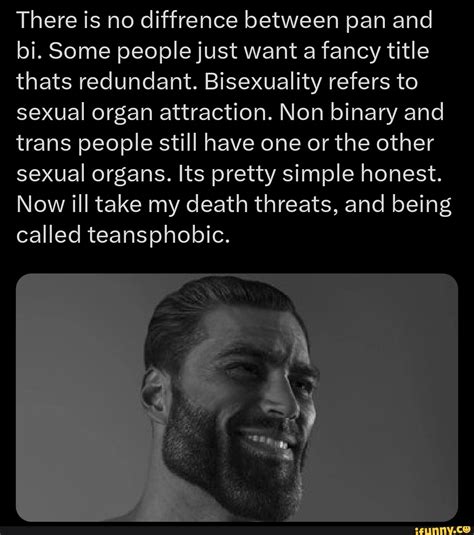 There Is No Diffrence Between Pan And Bi Some People Just Want A Fancy Title Thats Redundant