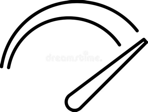 Speedometer Vector Thin Line Icons Set Dashboard Indicator Gauge Scale Tachometer Icon