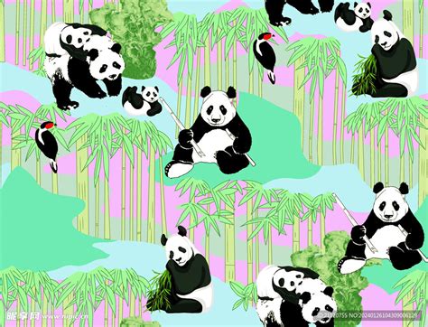 熊猫竹林设计图背景底纹底纹边框设计图库昵图网