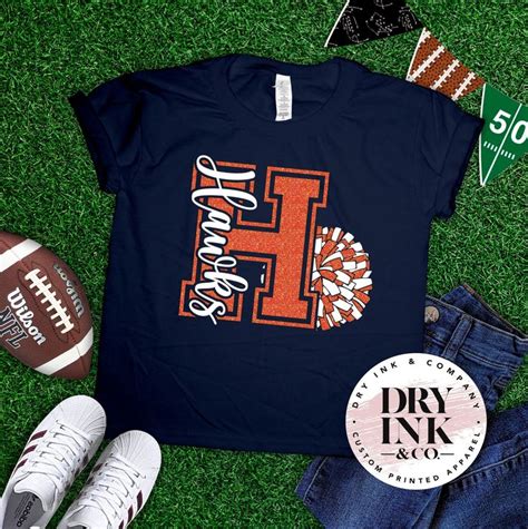 Personalized Glitter Cheerleader Design On A Youths T Shirt With