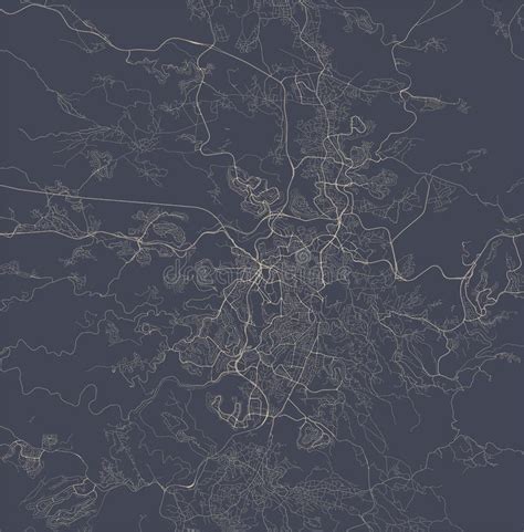 Map Of The City Of Jerusalem Israel Stock Illustration Illustration Of Rachel Jerusalem