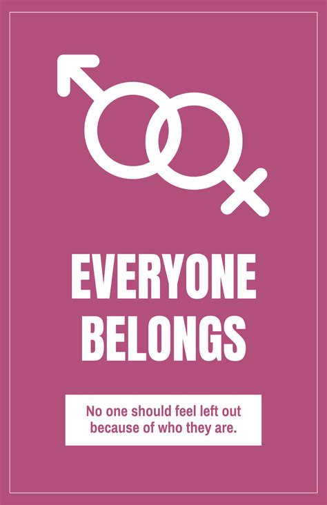 Free Gender Equality Poster Templates Editable And Printable