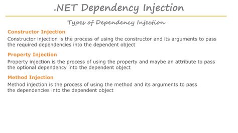 Net Intro And Dependency Injection Workshop Ppt
