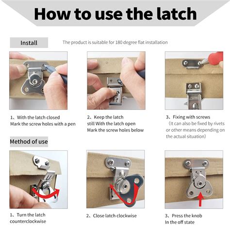 Esudnt 6 Pack Stainless Steel Twist Latch Butterfly