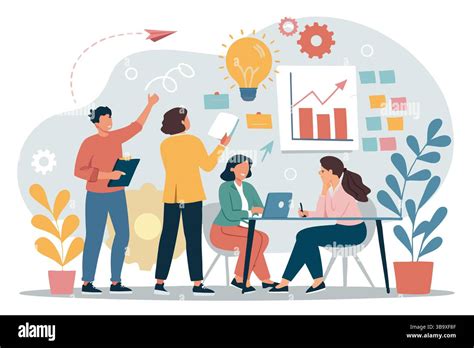 Teamwork Brainstorming Creative Team Meeting Innovative Ideas Startup Success Project Planning