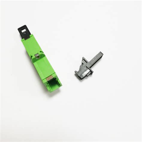 E2000 Apc Simplex Singlemode Fiber Optic Adapter With Flange For Patch Panel