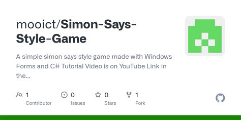 Github Mooictsimon Says Style Game A Simple Simon Says Style Game