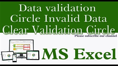Microsoft Excel Day 18 C Data Validation Circle Invalid Data And Clear Circle Data Youtube