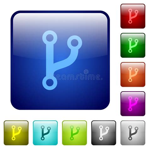 Code Fork Color Square Buttons Stock Illustration Illustration Of Design Duplicate