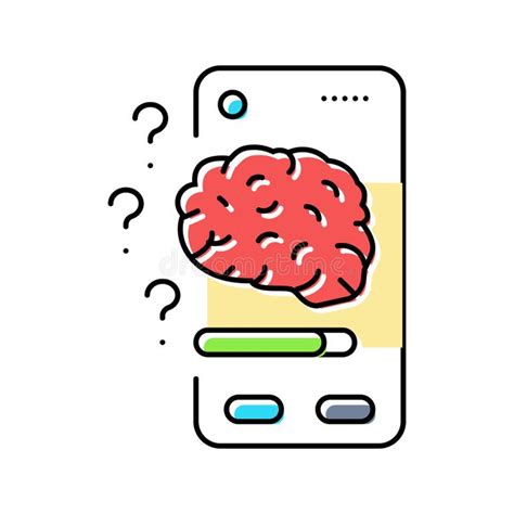 cognitive load ux ui design color icon vector illustration stock