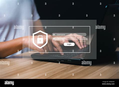 Login And Password Cyber Security Concept Data Protection And Secure