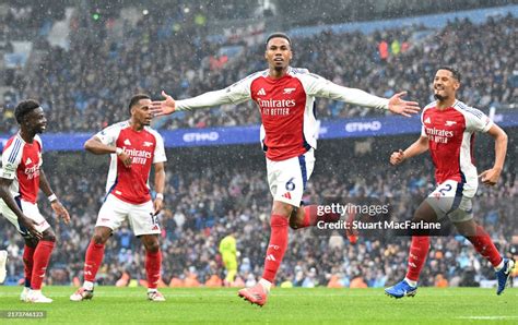 Gabriel Of Arsenal Celebrates Scoring His Teams Second Goal During