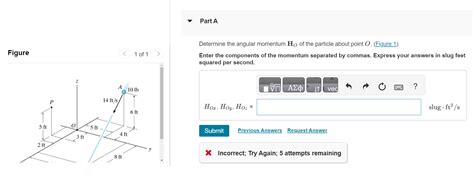 Solved Determine The Angular Momentum HO Of The Particle Chegg