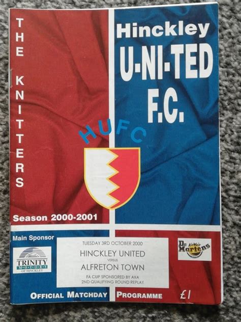 Football Programme Hinckley United V Alfreton Town £099 Picclick Uk