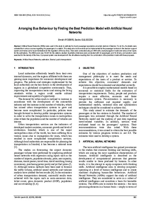 Pdf Arranging Bus Behaviour By Finding The Best Prediction Model With