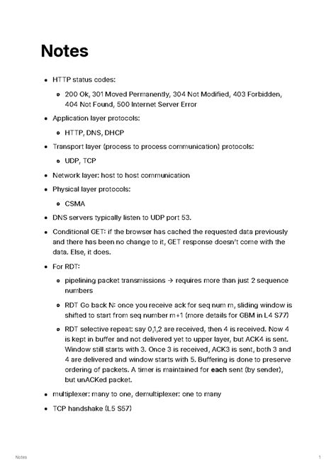 Cs2105 Finals Notes Notes 1 Notes Status Codes 200 Ok 301