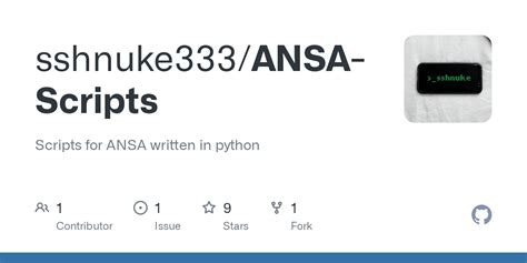 GitHub Sshnuke ANSA Scripts Scripts For ANSA Written In Python