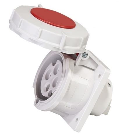 Prfs2 Ip67 Industrial Reefer Container Panel Mounting Socket 32a 4 Pin