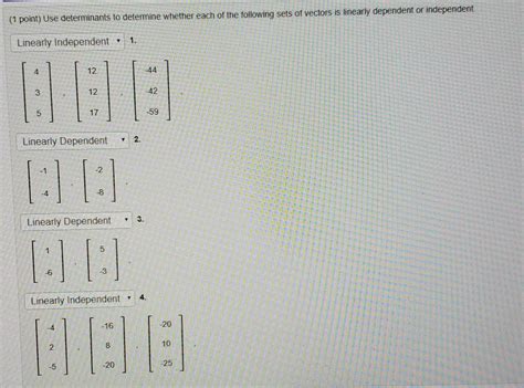 Solved Point Use Determinants To Determine Whether Each Chegg