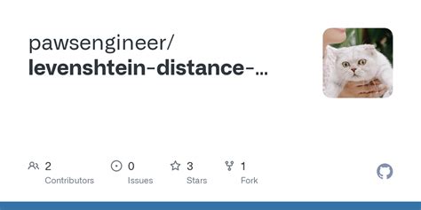 github pawsengineer levenshtein distance python