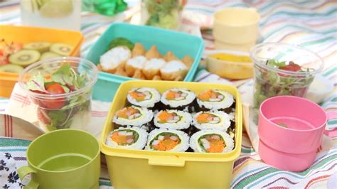 Sub 피크닉 도시락 김밥 만들기 Kimbapgimbap のり巻き 꿀키 Youtube