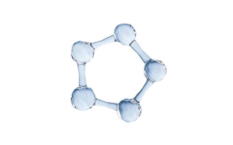 Premium Photo Blue Molecular Structure Skincare And Biomedical Concept 3d Rendering