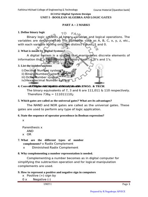 Digital System Design Qb Pdf Read Only Memory Computer Data Storage