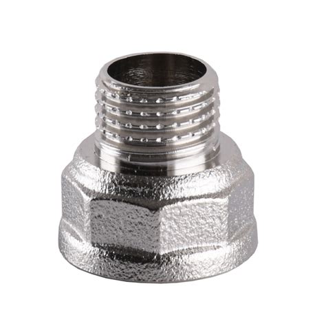 Переходник редукционный никелированный 1/2″ВР х 3/8″НР штампованный ...
