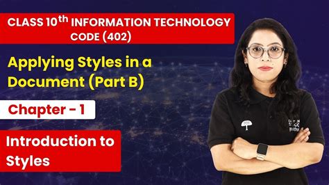 applying styles in a document introduction to styles class 10