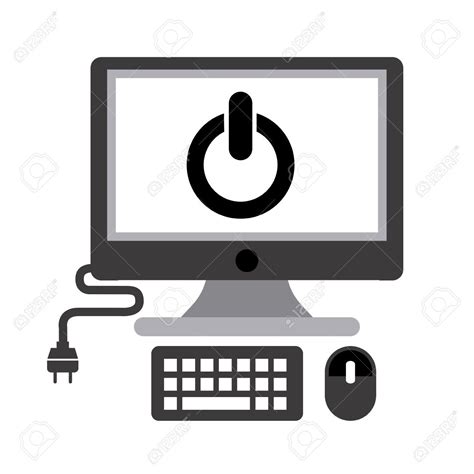 Diseño De La Computadora De Escritorio Ilustración Vectorial