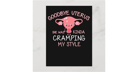 Funny Hysterectomy Uterus Removal Postcard Zazzle