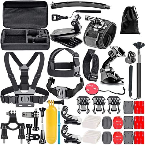 Navitech 50 In 1 Action Camera Accessories Combo Kit With Eva Case Compatible With Goodmans