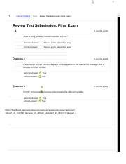 Web Programming Final Exam Doc H Course Content Tests Review Test Submission Final Exam