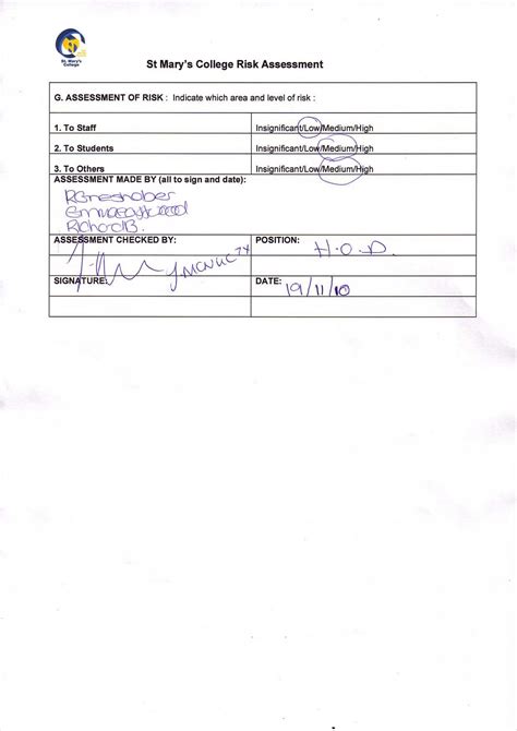 A2 Richard Romany And Emma Completed Rick Assessment Form