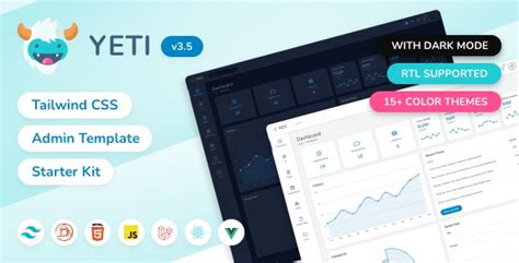 Yeti V360 Tailwind Css Html、laravel、react 和 Vuejs 管理模板下载芒果运营