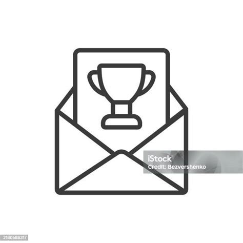 우승자 편지 라인 디자인 우승자 편지 성취 수상 인정 성공 승리 흰색 배경 벡터 우승자 문자 편집 가능한 획 아이콘 감사에 대한 스톡 벡터 아트 및 기타 이미지 Istock