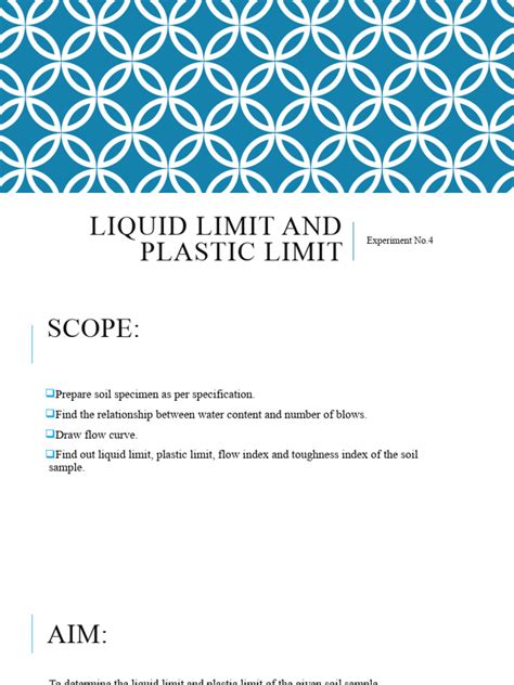 Liquid Limit And Plastic Limit Pdf Building Engineering Materials