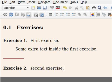 Create A List Of Exercises Or Any Other Theorem Environment In Lyx