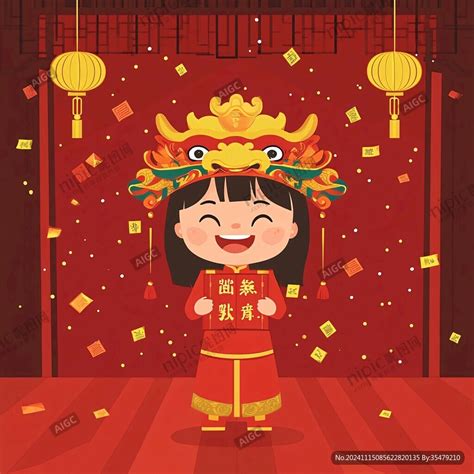 ai创作图喜庆女童 女生拜年图 儿童恭贺新春 响鞭炮的女孩 喜庆女孩头像 春节儿童放鞭炮贺图 拜年的女孩 拜年男孩女孩 拜年卡通插画 新年拜年