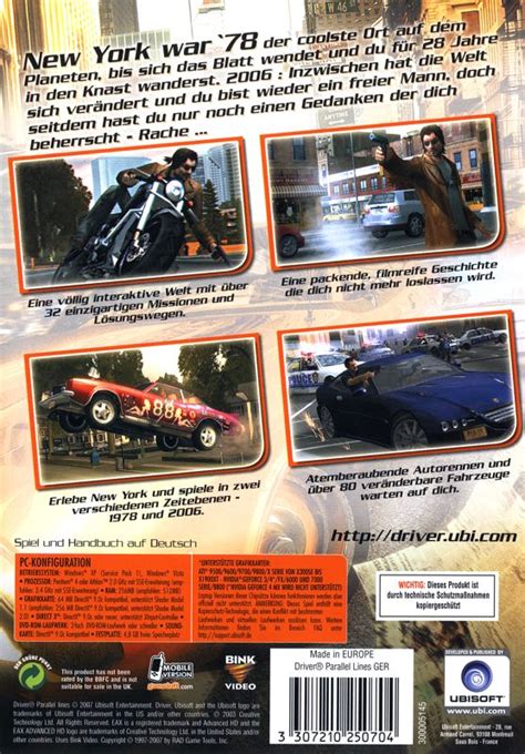 Driver Parallel Lines Cover Or Packaging Material Mobygames