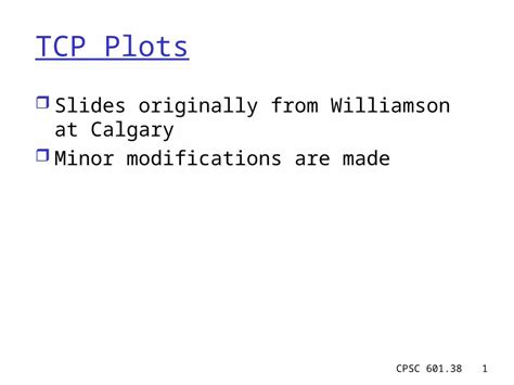 Ppt Tcp Plots Dokumentips