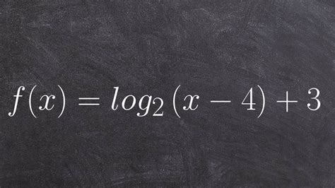 Graph A Logarithmic Function With Multiple Transformations Youtube