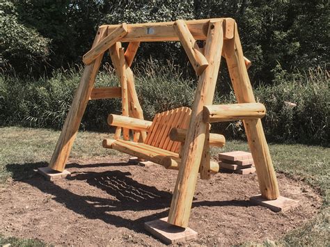 Log Swing Cedar Over Sized Log Swing With Stainless Steel Seat
