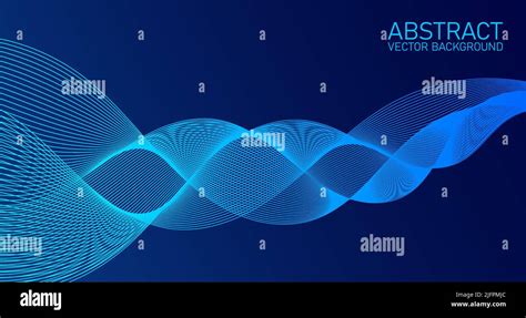 Vector Wave Lines Flowing Dynamic Colorful For Concept Of Technology Digital Science Music