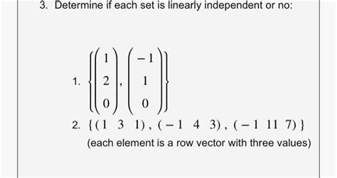 Solved 1 Get The Solution Set Of Each Linear System For