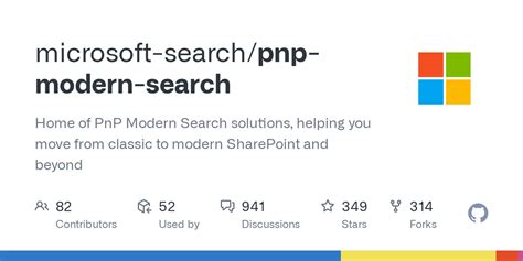 Github Microsoft Searchpnp Modern Search Home Of Pnp Modern Search Solutions Helping You