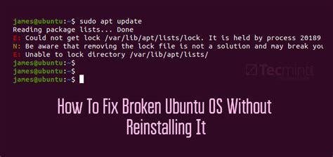 How To Fix Broken Ubuntu Os Without Reinstalling It